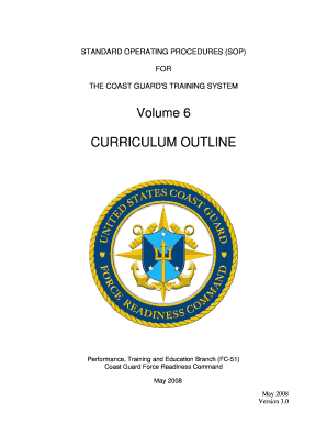 Fillable Online uscg Volume 6 CURRICULUM OUTLINE - U.S. Coast Guard ...