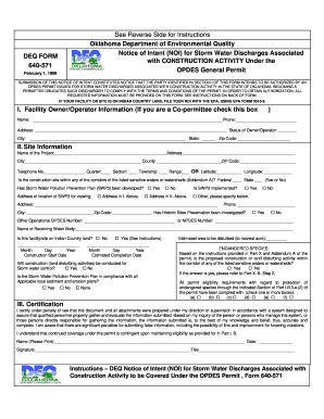 Fillable Online deq state ok For Storm - the Oklahoma Department of ...