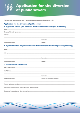 Fillable Online gov Sewer Diversion Application Form - Isle of Man ...