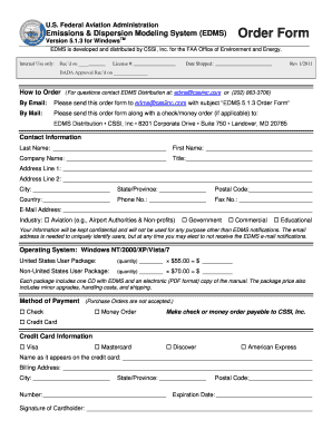 Fillable Online faa Emissions & Dispersion Modeling System - FAA - faa ...