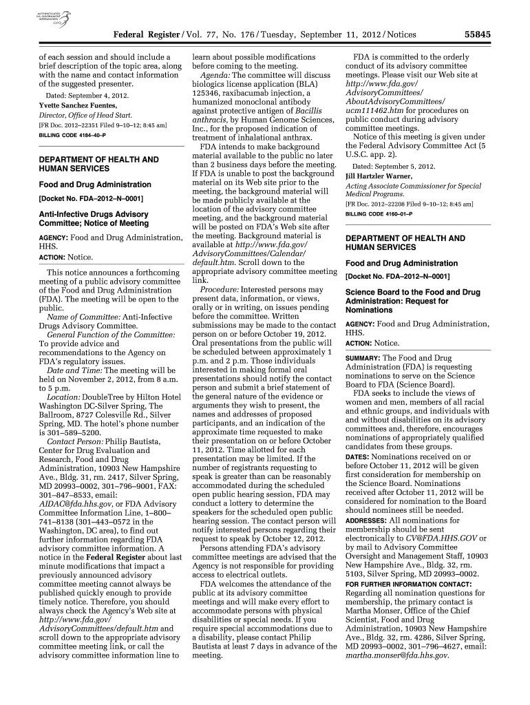 Fillable Online Federal Register / Vol. 77, No. 176 / Tuesday ...