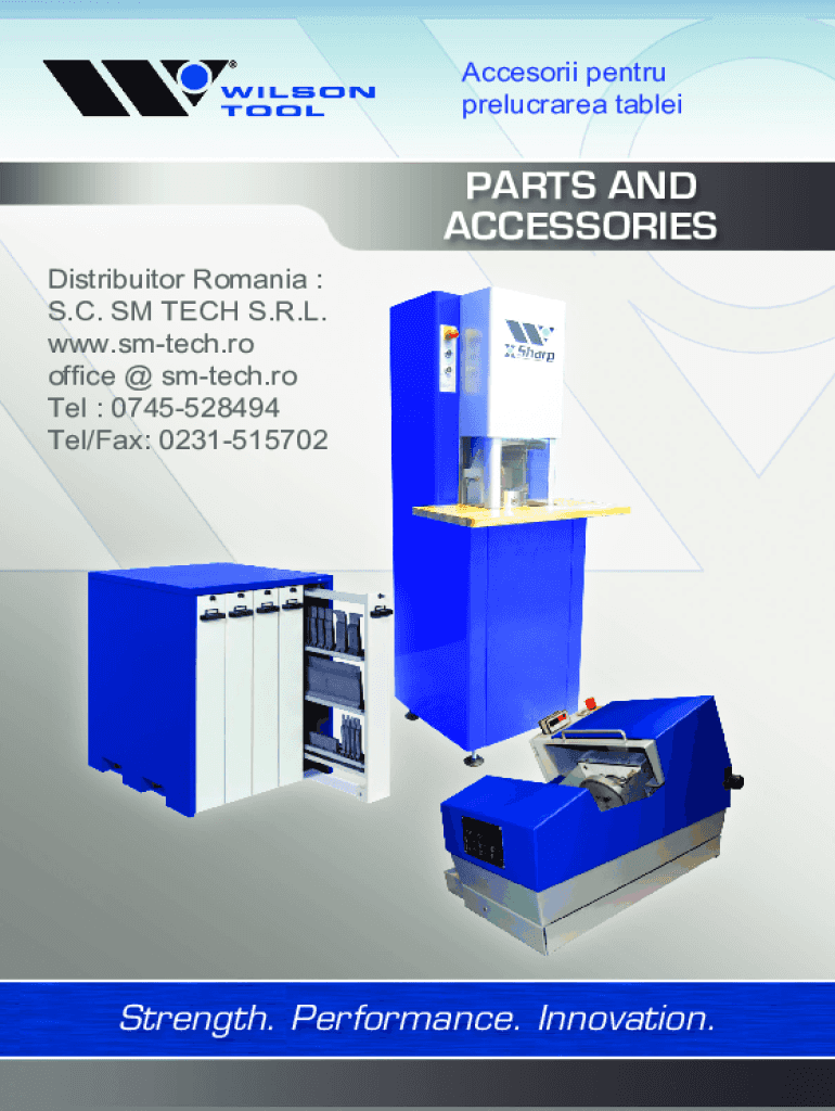 Fillable Online Tool Handling and Storage - SM TECH SRL Fax Email Print - pdfFiller