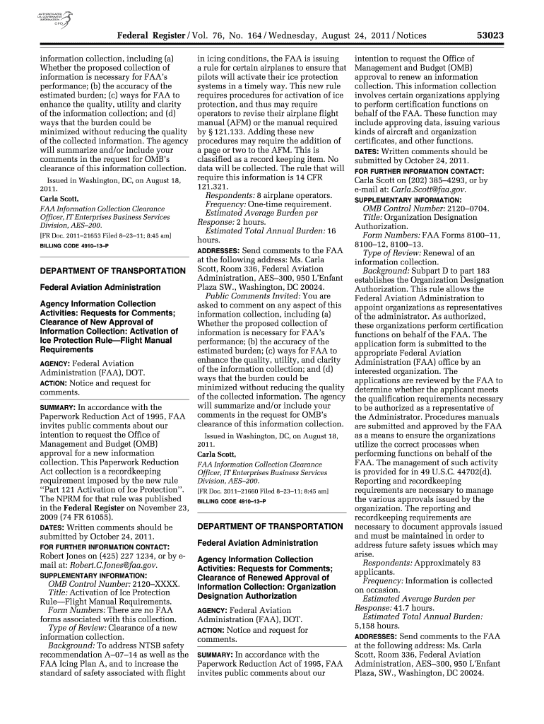 Fillable Online Agency Information Collection Activities: Requests for Comments Fax Email Print ...