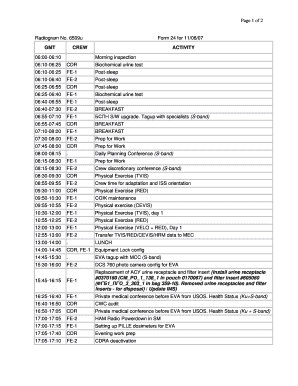 Fillable Online nasa Page 1 of 2 Radiogram No. 6509u Form 24 for 11/08 ...