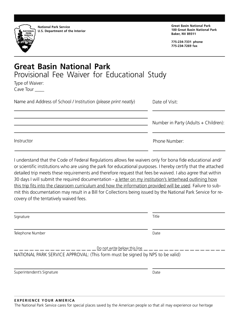Fillable Online Nps Fee Waiver Form Fee Waiver Form Nps Fax Email Fillable Online Nps Fee Waiver Form Fee Waiver Form Nps Fax Email