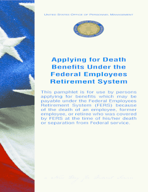 Fillable Online opm Applying for Death - opm Fax Email Print - pdfFiller