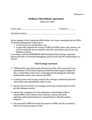 Medicare Data Release Agreement - Office Of Personnel Management - Opm ...