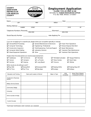 Fillable Online cee usc Employment Application - Civil and ...