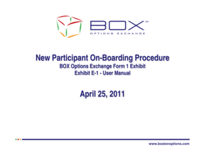 Fillable Online sec BOX Options Exchange LLC Form 1: New Participant On ...