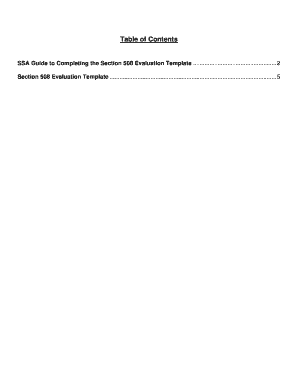 Fillable Online ssa SSA Guide to Completing the Section 508 Evaluation ...