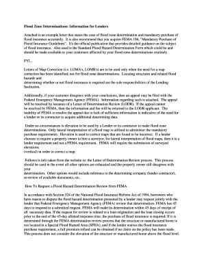 Fillable Online msema Flood Zone Determinations: Information for ...
