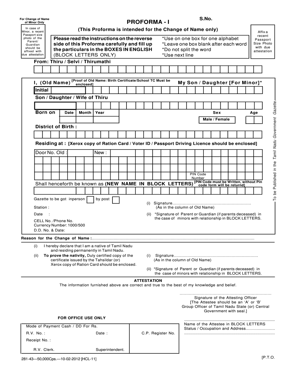 The Fastest Way To Create Fillable Name Change Proforma 1