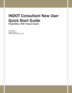 Fillable Online in INDOT Consultant New User Quick Start Guide - State ...