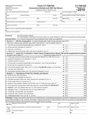 Fillable Online ct Form CT-706/709 CT-706/709 - CT.gov - ct Fax Email ...