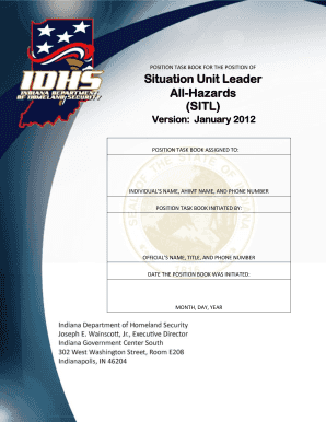 Fillable Online in All-Hazard Situation Unit Leader Fax Email Print ...