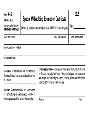 Fillable Online hr vanderbilt Special Withholding Exemption Certificate ...