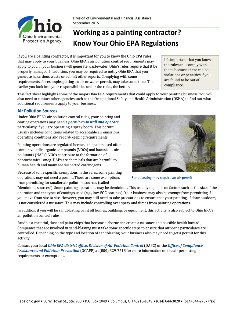 Know Your Ohio EPA Regulations: Fill out & sign online | DocHub