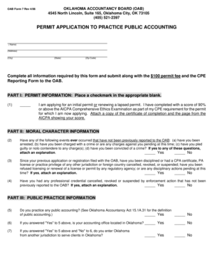 Oab Form - Fill Online, Printable, Fillable, Blank | pdfFiller