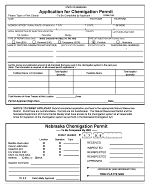 Chemigation License Nebraska - Fill Online, Printable, Fillable, Blank ...