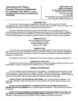 Fillable Online courts state ny new york state financial disclosure ...