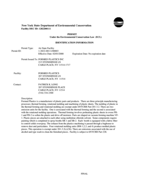 Fillable Online dec ny Facility DEC ID: 1282200111 PERMIT Under the ...