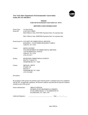 Fillable Online dec ny Facility DEC ID: 6401200111 PERMIT Under the ...