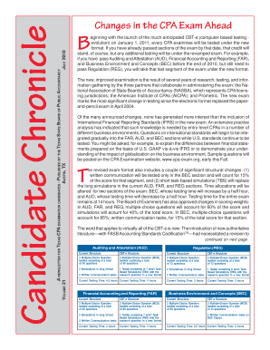 Fillable Online tsbpa state tx Changes in the CPA Exam Ahead Fax Email ...
