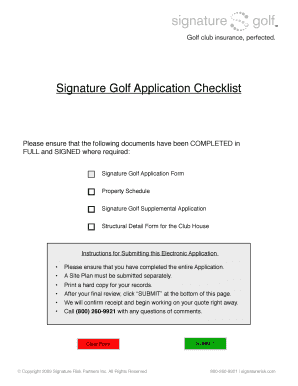 Fillable Online Signature Golf eApplication Form Fax Email Print ...