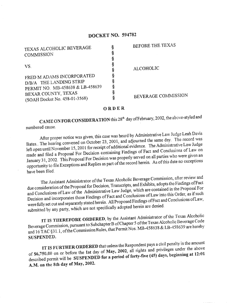 TEX AS AL CO HO LIC BEV ERA GE - tabc state tx: Fill out & sign online ...