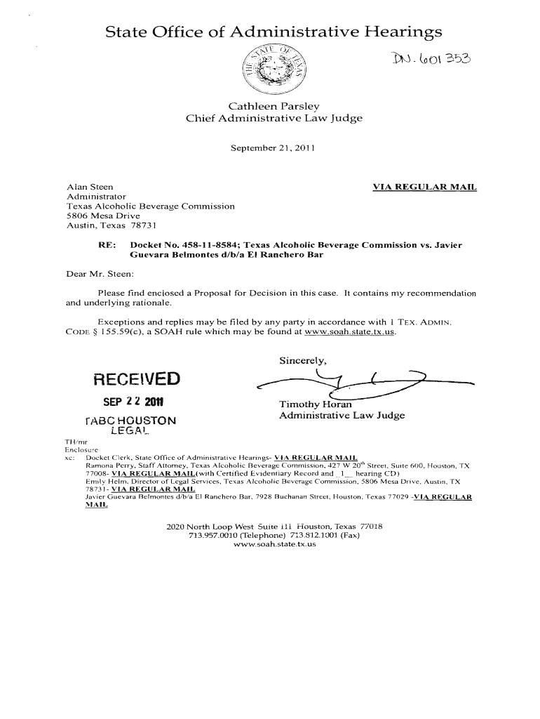 El Ranchero Bar - Texas Alcoholic Beverage Commission: Fill out & sign ...