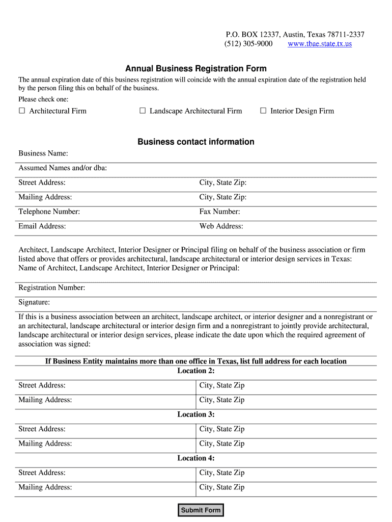 Fillable Online Annual Business Registration Fax Email Print - pdfFiller