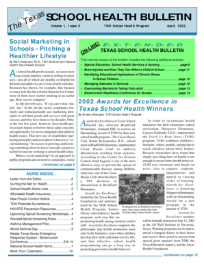 Fillable Online dshs state tx Schoolhealth Bulletin - April 2002 ...