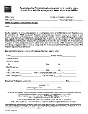 Fillable Online tpwd state tx texas parks and wildlife application for ...