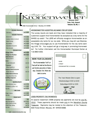 Fillable Online Summer 2010 - Kronenwetter.org Fax Email Print - pdfFiller