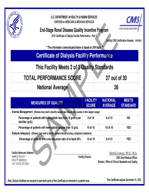Fillable Online qip certificate cms form Fax Email Print - pdfFiller