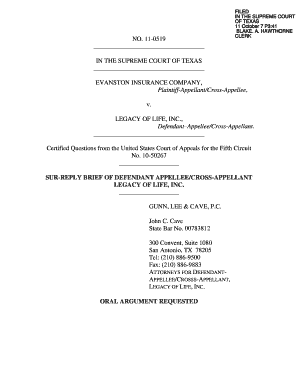 Fillable Online supreme courts state tx 11 October 7 P341 - supreme courts state tx Fax Email ...