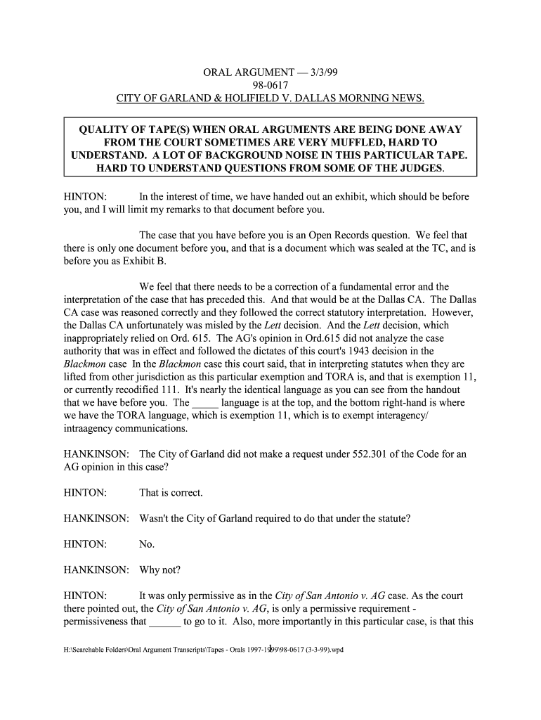ORAL ARGUMENT 3399: Fill out & sign online | DocHub