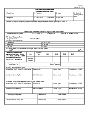 Fillable Online twdb state tx Revised 05182010 Fax Email Print - pdfFiller