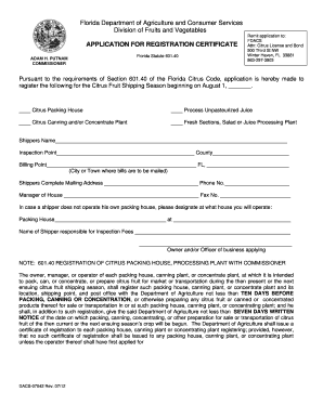 Fillable Online Application for Registration Certificate - DACS-07042 ...