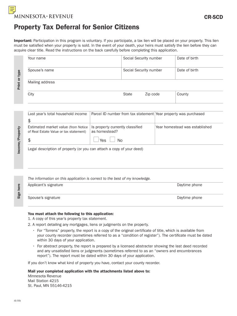 CR-SCD, Property Tax Deferral for Senior Citizens - Beltrami County ...