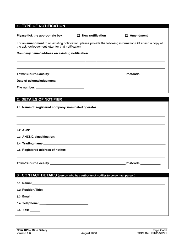 Fillable Online Notification Form for Lead Risk Work Fax Email Print ...