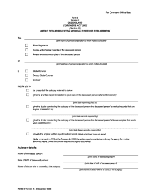 Fillable Online courts qld gov FORM 4 Version 1 - Notice requiring ...