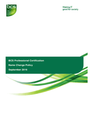 Fillable Online BCS Professional Certification Fax Email Print - pdfFiller