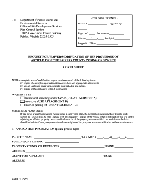 Fillable Online fairfaxcounty Request Waiver/Modification - Zoning ...