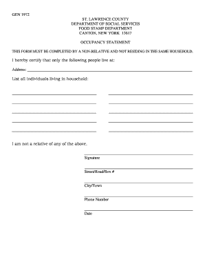 FOOD STAMP DEPARTMENT - Fill and Sign Printable Template Online