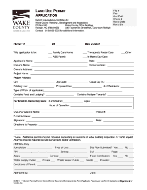 Fillable Online Wake County Planning , Development and Inspections Fax ...