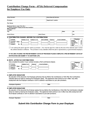 Contribution Change Form - Washoe County, Nevada - Washoecounty - Fill ...