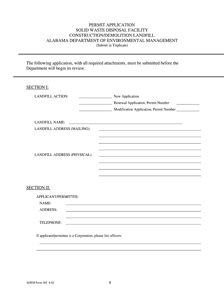 Solid waste disposal facility - Alabama Department of Environmental: Fill out & sign online | DocHub
