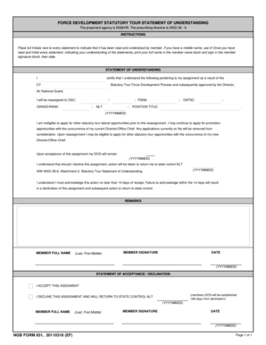 Fillable Online ngbpdc ngb army NGB FORM 831, 20110316 (EF) FORCE ...