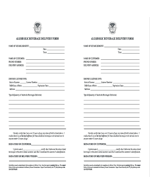 Fillable Online garrettcounty Alcoholic beverage delivery form ...